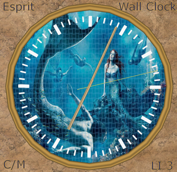 Second Life Marketplace - Esprit CC9 Wall Clock - Merfolk